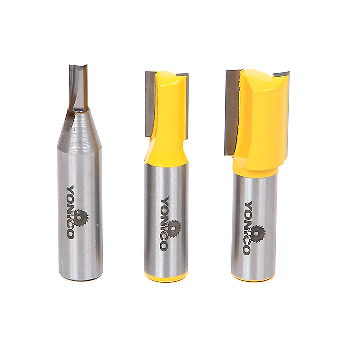 YONICO Router Bits Set Dado Straight Bit Undersize Plywood 3 Bit 1/2-Inch Shank 14323