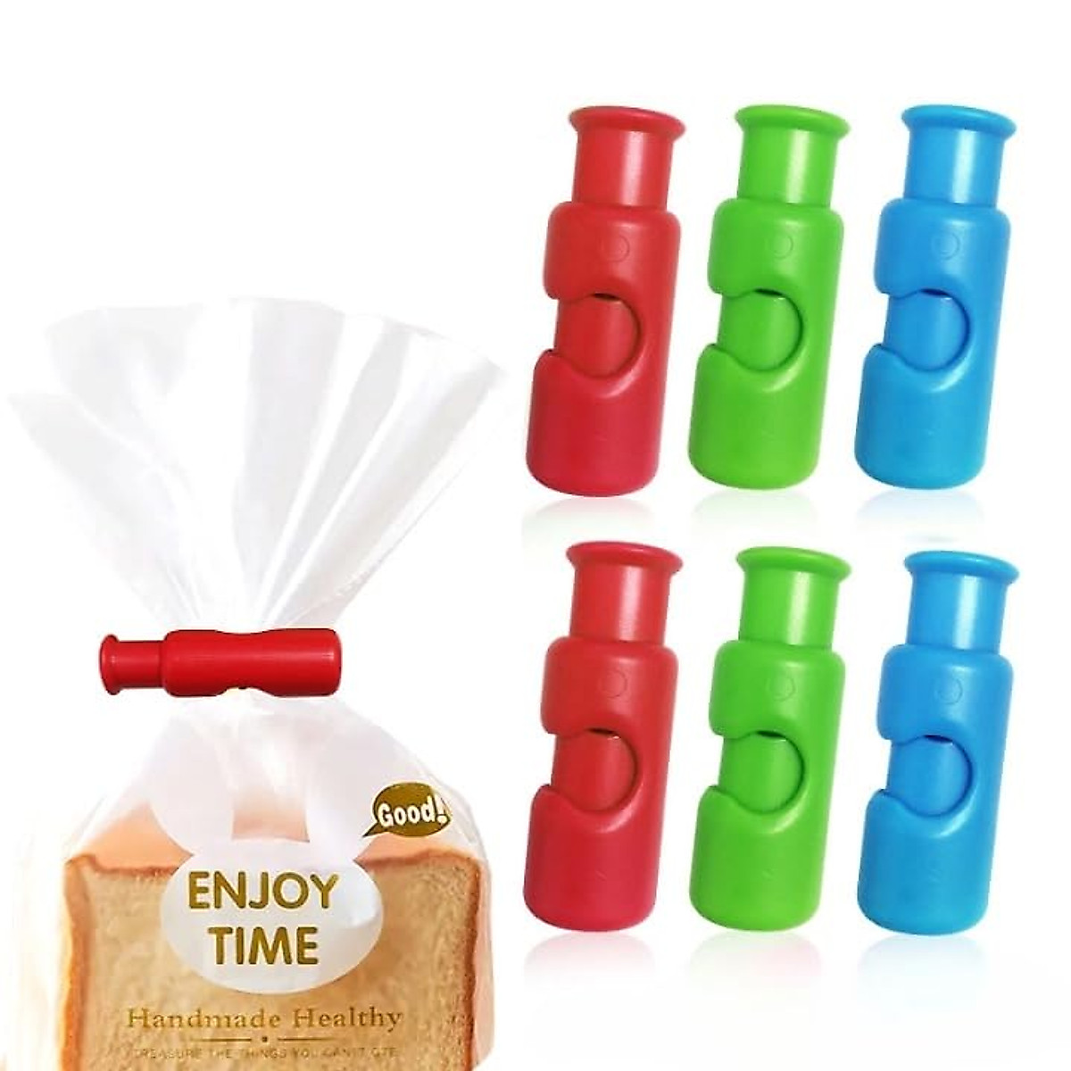 Cadeaux4U 6Pcs Bag Clips, Chip Bag Clip,Bread Bag Clips，Clips for Chips and Other Food Bags