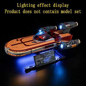 GEAMENT LED Light Kit Compatible with UCS Luke's Landspeeder - Lighting Set for 75341 Building Model (Model Set Not Included)
