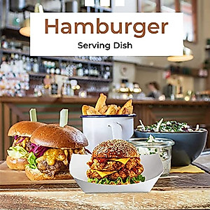 Angel's Peel Lounge White Paper Food Tray 5lb- Grease-Resistant and Microwavable- Heavy Duty Paper trays great for Tacos, Nachos, Fries, BBQ's, Picnics, Carnivals and Parties (Pack of 100)