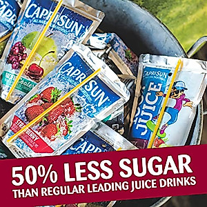 Capri Sun Roarin' Waters Wild Cherry Ready-to-Drink Juice (40 Pouches, 4 Boxes of 10)