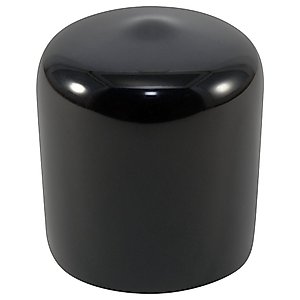 Caplugs 99390026 Plastic Round Cap VC-1500-16, Vinyl, Cap ID 1.500" Length 1.000", Black (Pack of 25)