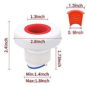 YMSdrain Drain Tube Hose Seal with Magnetic Odor-proof Valve Deodorant Silicone Plug Sealing Plug Sewer Seal Effective Odor-proof Adapter for Sealed Drain Coupling(not for washing machine)