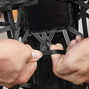 CTK Brown Flat Synthetic Rattan Repair Materials, Plastic Rattan Wicker Repair Tools, Wicker Garden Furniture Repair, Used for Weaving and Repairing Chairs, Tables, Storage Baskets (Coffee Purple)