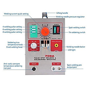 Lithium Battery Spot Welder, Battery Soldering Machine Adjustable Needle for Laptop Battery(US Plug 110V)