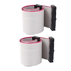 uxcell a16022500ux0072 2.54mm 34-Pin Female to Female IDE PATA Flat Ribbon Cable 50cm (Pack of 2)