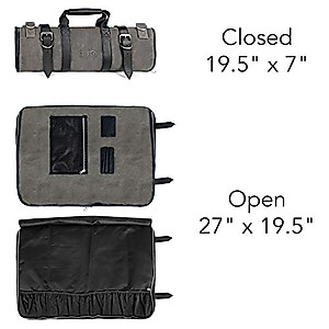 Enso 12-pocket Oil Waxed Canvas Knife Bag