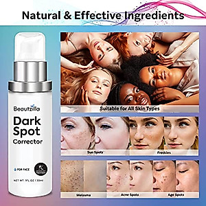 Dark Spot Remover for Face,Dark Spot Corrector Serum,Hyperpigmentation Treatment,Advanced and Natural Formula - - Removes Freckles, Sun Spots, Melasma and More