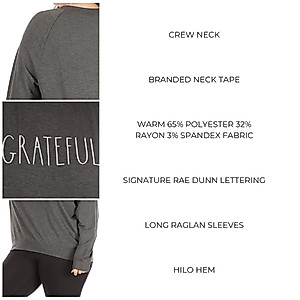 Rae Dunn Women's Plus Size Studio Raglan Sweatshir