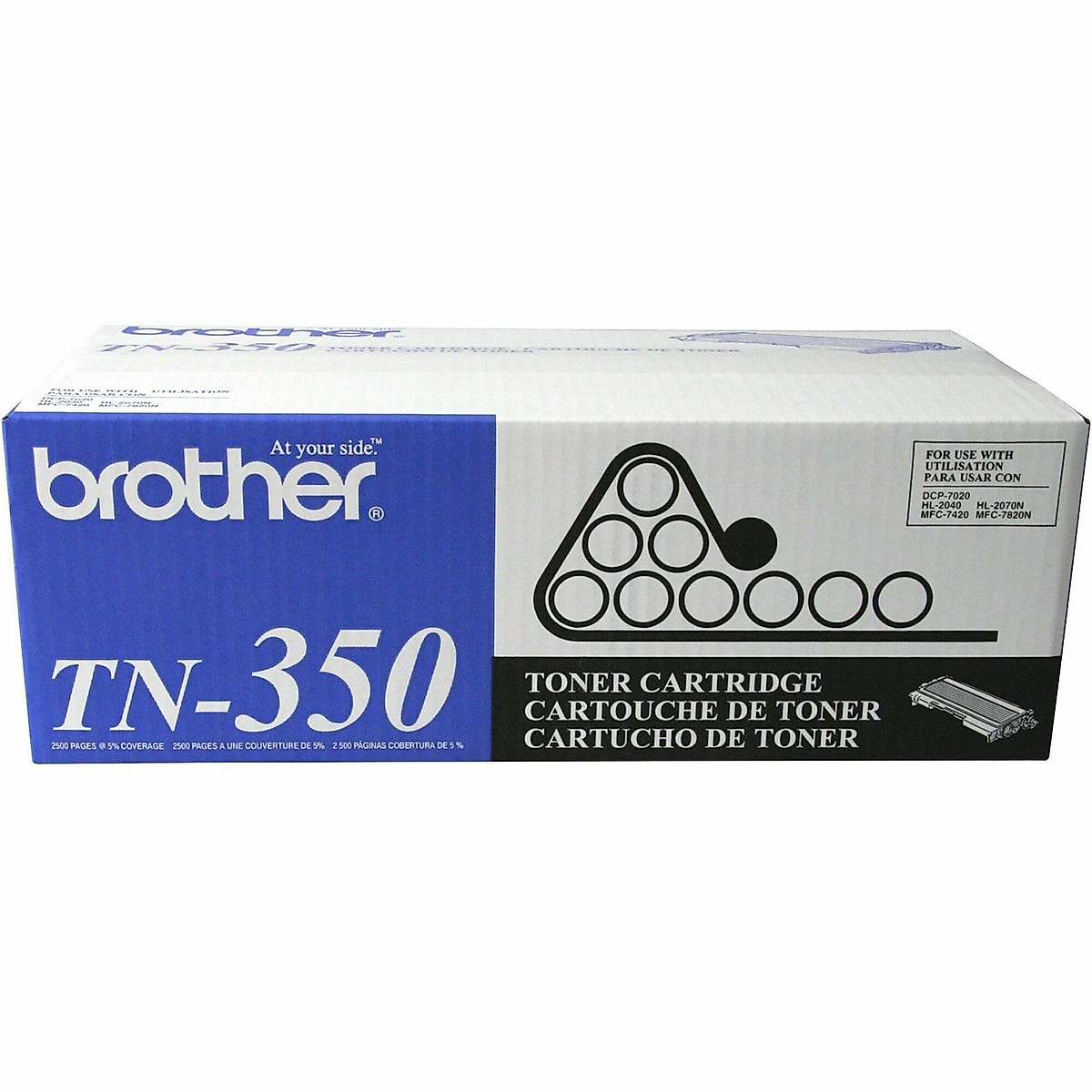 Brother Genuine Black Toner Cartridge, TN350, Replacement Black Toner, Page Yield Up To 2,500 Pages