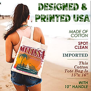 Personalized Beach Canvas Tote Bags Gifts for Girls - 8 Design & 2 Text Line - 15"x16" Custom Shoulder Aloha Summer Bag Gift for Women - Customizable Grocery Bag Custom Large Totes Bag for Holiday C2