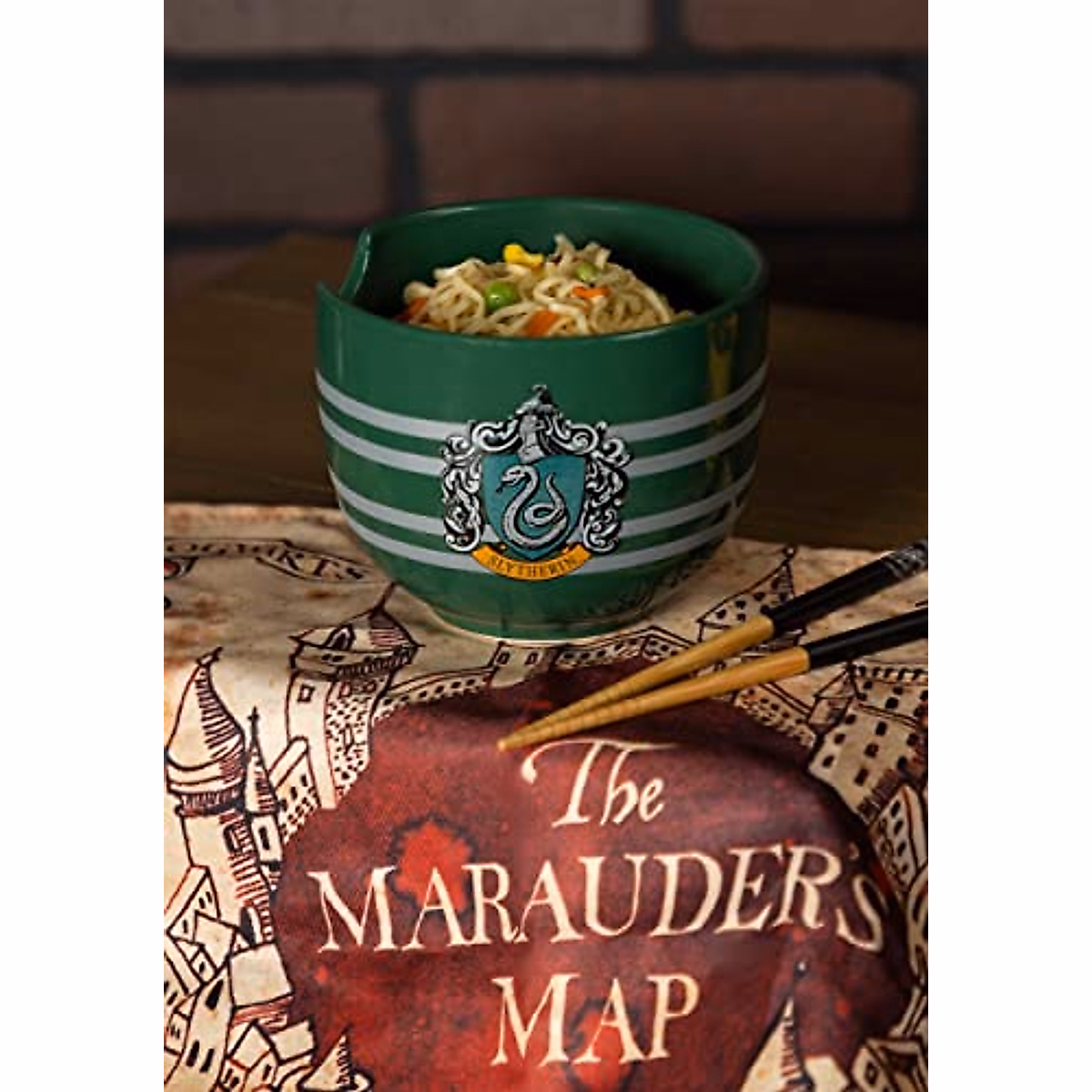 Harry Potter Slytherin Ramen Bowl with Chopsticks Standard