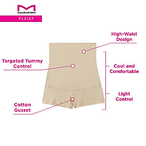 Maidenform Womens Minimizing Hi-waist Fajas Fl2107 Shapewear-briefs, Beige, X-Large US