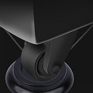 FameFame Solid Wood Piano Caster Piano Leg Floor Protectors, 3-Pack Grand Piano Caster Cups with Non-Slip & Anti-Noise Foam (Black)