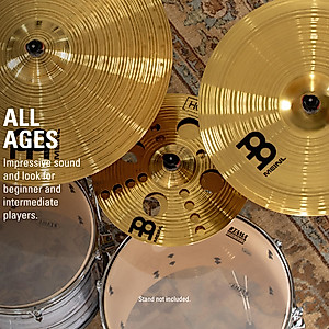 Meinl 14" Trash Stack Cymbal Pair with Holes - HCS Traditional Finish Brass for Drum Set, Made In Germany, 2-YEAR WARRANTY (HCS14TRS)