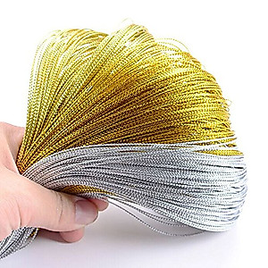 328 Feet Gift Tags String Hang Tags Rope (Gold)