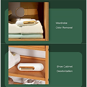 Usb Fridge Deodorizer,Rechargeable Fridge Deodorizer,Portable Reusable Refrigerator Purifier- Freshenerodor Eliminator For Car, Closet, Wardrobe,More Convenient Than Baking Soda And Charcoal Bags