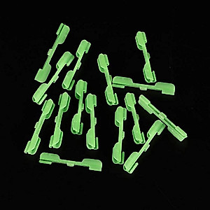 MEEYO 30pcs Fishing Glow Stick Clips Fishing Tube Connectors Rod Tip Glow Fluorescent Sticks Clip Holder for Rod Top Glow Stick Fixed