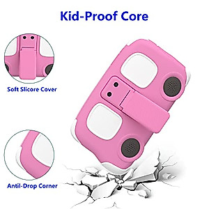 BYANDBY Kids Tablet 8 inch, Android 12 Tablet for Kids, 1280×800 HD Touch Screen, 2+32GB, 512GB Expand Tablet PC, Games, Wi-Fi, Dual Camera, Gift for Girls(Pink