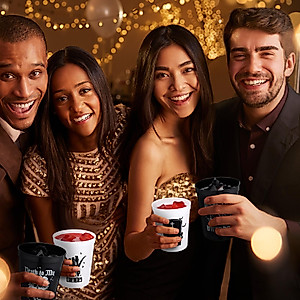 Layhit 12 Pcs Gothic 30th Birthday Plastic Cups 16 oz Reusable Death to My 20s Thick Cup Halloween 30th Birthday Cups Novelty Rip Twenties Stadium Cups for 30th Birthday Party Supplies Decorations