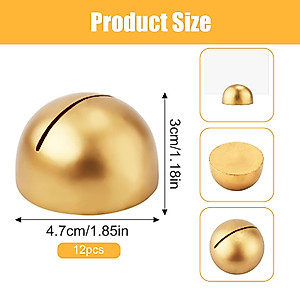 12pcs Round Table Number Stands, Modern Place Card Holders Table Number Clips Table Number Holders for Wedding Reception Anniversary Birthday Party Banquet (Gold)