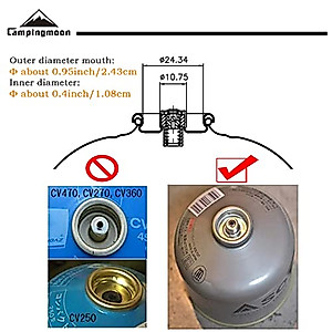 Campingmoon 13 Ft Stainless Braided Propane Adapter Hose, Input: EN417 Lindal Valve Canister, Output: Two En417 Lindal Valve (male thread), Application: EN417 Lindal Valve Canister And Device,Z28-33