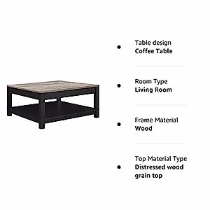 Ameriwood Home Carver Coffee Table, Black,5047196PCOM