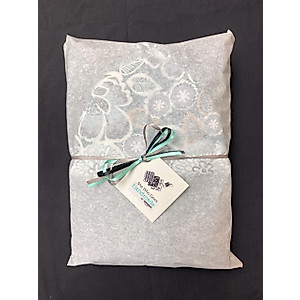 Teal Gray Grey White Flowers Ties On Stays Put Grey Kitchen Bathroom Hanging Loop Hand Dish Towel