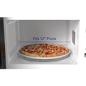 Emerson MW1101W Microwave Oven with Timer & LED Display 1000W, 10 Power Levels, 6 Pre-Programmed Settings, Removable Glass Turntable with Child Safe Lock, 1.1 Cu. Ft, White