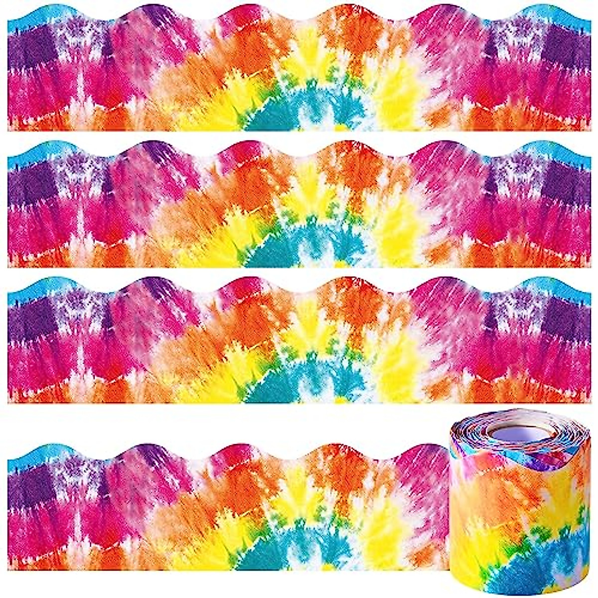 Colorful Tie Dye Bulletin Board Border - 65.6 Feet Self Adhesive