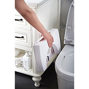 Vansand Toilet Foot Stool,Folding Toilet Stool,Squatting Toilet Potty Stool,Toilet Auxiliary Step,7.5Inch Height White
