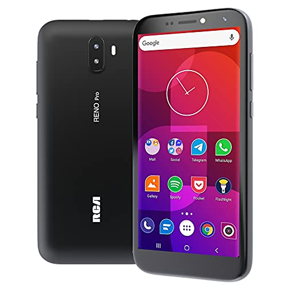 RCA Reno Pro, 5.5" HD+ Display, 32GB, 13MP Camera, 4G LTE Unlocked Smartphone (Black)