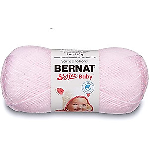 Bernat Softee Baby Pink Yarn - 3 Pack of 141g/5oz - Acrylic - 3 DK (Light) - 362 Yards - Knitting/Crochet