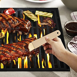 4 Pcs Pastry Brushes,DanziX Round and Flat Oil Brush with Boar Bristles Used for Cooking Baking BBQ Sauce Basting