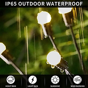 YeCeat Firefly Lights Solar Outdoor 2 Pack - Swaying Flashing 2 Modes Garden Light - Upgrade Fairy Warm White 6 LED Bulb Pathway Decor