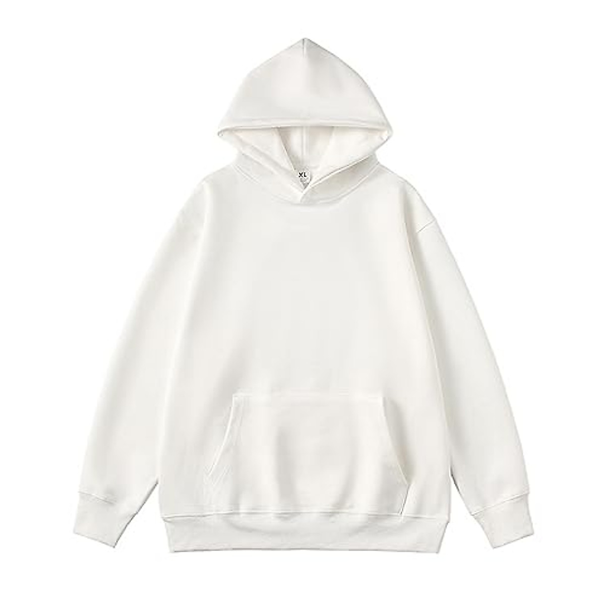 Essential Hoodie, Autumn Men'S Suede Hooded Smooth Board Sweater New Large Basic Mens Graphic Hoodies For Men Hoodies Pullover Devil Mgk Trendy Hoodies 2023 Hoodies (4XL, White)