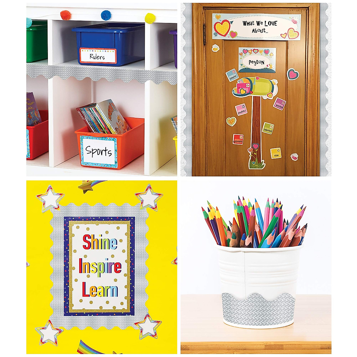 Carson Dellosa Silver Sparkle Borders (108098)