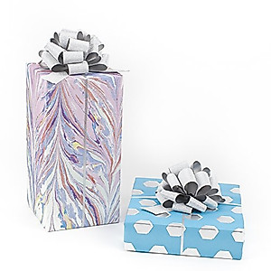 Hallmark Signature 5" Gift Bow (Silver Glitter) DIY Pull Bow for Christmas, Holidays, Weddings, Anniversaries, Birthdays and More