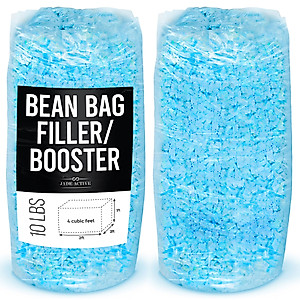 Jade Active Bean Bag Filler, 10 LBS Premium Bean Bag Booster Shredded Memory Foam, Soft Foam Stuffing for Dog Bed or Couch Cushion, Bean Bag Filling Even for Artwork
