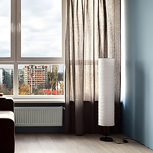 SOLUSTRE Lamp with Shelves European Paper Floor Lamp Nordic Floor Lamp Simple Bedside Stand Lampshade Home Decoration Suitable for Living Room Bedroom Study Small Lamp Shades