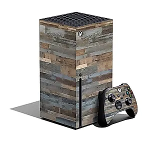 MIGHTY SKINS Skin Compatible with Xbox Series X Bundle - Gray Wood | Protective, Durable, and Unique Vinyl Decal wrap Cover | Easy to Apply, Remove, and Change Styles | Made in The USA (MIXBSERXCMB-Gray Wood)