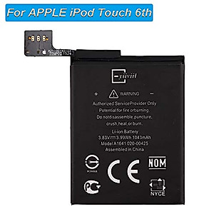 New Replacement Battery A1641 A1574 Compatible with Apple iPod Touch 6 6th Gen 1043mAh 3.83V + Tools