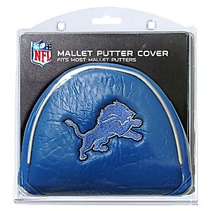 Team Golf NFL Detroit Lions Golf Mallet Putter Cover Golf Club Mallet Putter Headcover, Fits Most Mallet Putters, Scotty Cameron, Daddy Long Legs, Taylormade, Odyssey, Titleist, Ping, Callaway