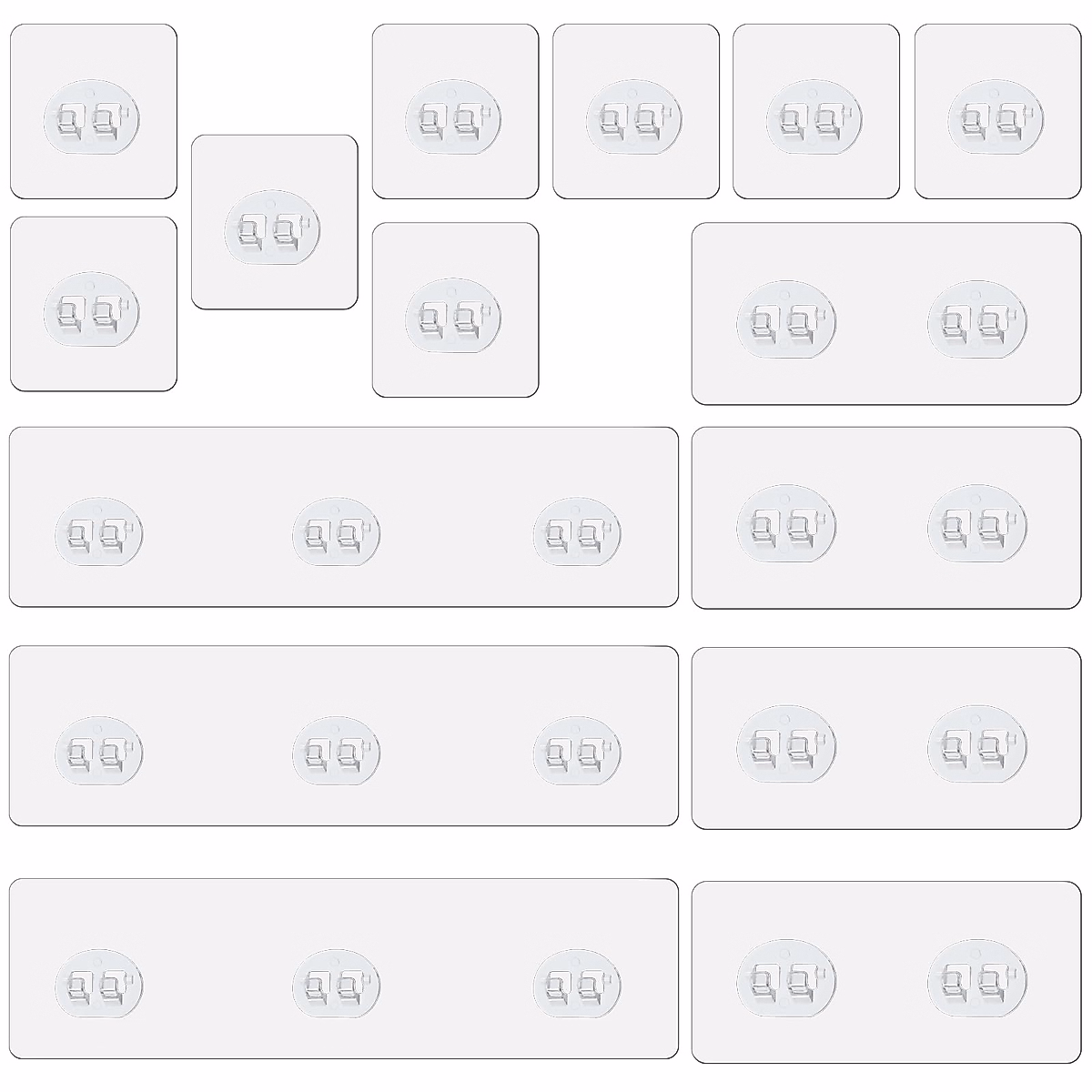 Yolev Shower Caddy Adhesive Replacement, Strong Adhesive Hooks for Shower Caddy Adhesive Pad, Adhesives Hook for Shower Caddy, Kitchen Racks, Bathroom Storage Shelves (15pcs)