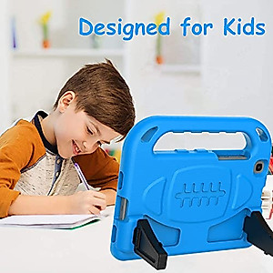 BMOUO for Samsung Galaxy Tab A 8.0 Case 2019 SM-T290/T295, Tab A 8.0 2019 Case with Screen Protector, Shockproof Light Weight Handle Stand Galaxy Tab A 8.0 inch 2019 Kids Case Without S Pen - Blue