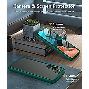 FNTCASE Samsung Galaxy S23+ 5G: Translucent Drop Proof Protection Phone Case | Dual Layer Rugged TPU Bumper Cover