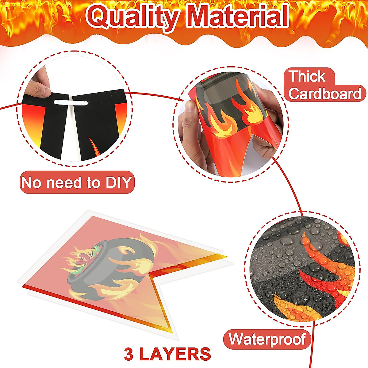 QOUBAI Chili Cook Off Decorations Banner Red Hot Chili Party Decoration Pepper Chili Cook Off Banner Chili Contest Pennant Chili Cook Off Prizes for Chili Party Supplies Chili Cooking Competition