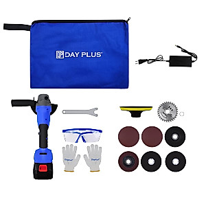 21V Cordless Grinder Kit, 4-1/2" Blade,10000 RPM Brushless Motor Cordless Angle Grinder w/ 2-Position Handle, 3.0Ah Battery Grinder & Quick- Charger, Cutting and Grinding Wheels