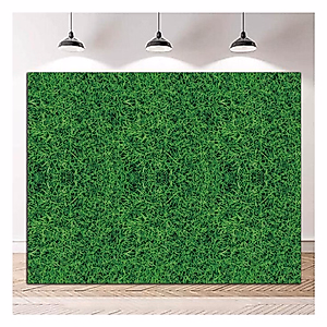 Nature Green Grass Photography Backdrops Spring Realistic Grass Lawn Photography Backgrounds Newborn Baby Shower Wedding Birthday Party Decoration Studio Props Cake Table Booth Banner 7x5ft