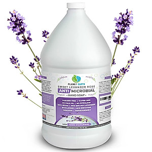 Plainly Earth Antimicrobial Liquid Hand Soap (64 Oz) - Antibacterial Soap Refill - Hand Soap Refill Bottle - Cruelty Free Moisturizing Soap, Sweet Lavender Rose